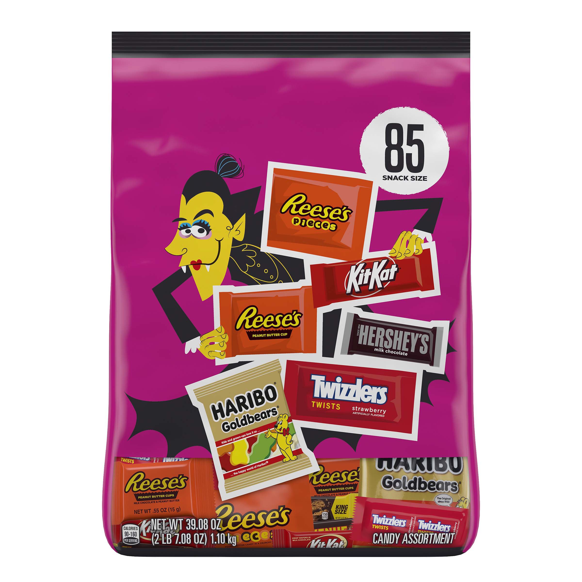 Hershey's, Reese's, Kit Kat, Twizzlers, & Haribo Assorted Snack Size ...