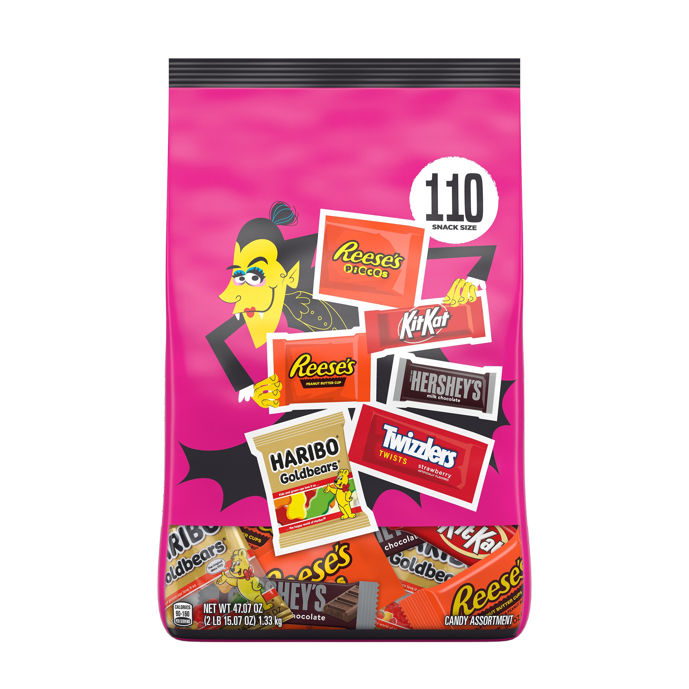 Hershey's, Reese's, Kit Kat, Twizzlers, & Haribo Assorted Snack Size ...