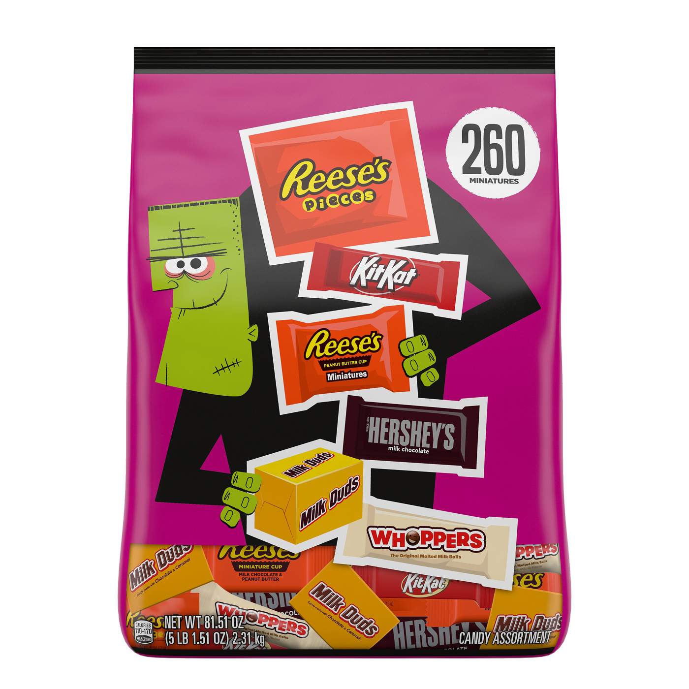 Hershey's, Reese's, Kit Kat, Whoppers, & Milk Duds Assorted Halloween ...
