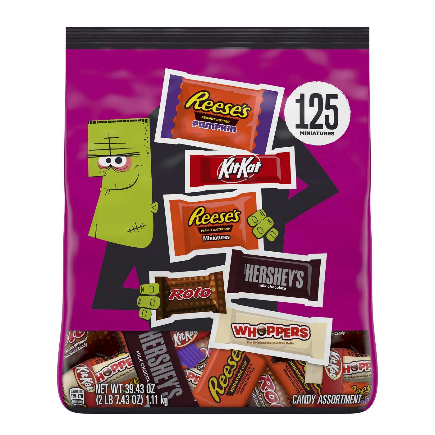 Hershey's, Reese's, Kit Kat, Rolo, & Whoppers Assorted Halloween Candy ...