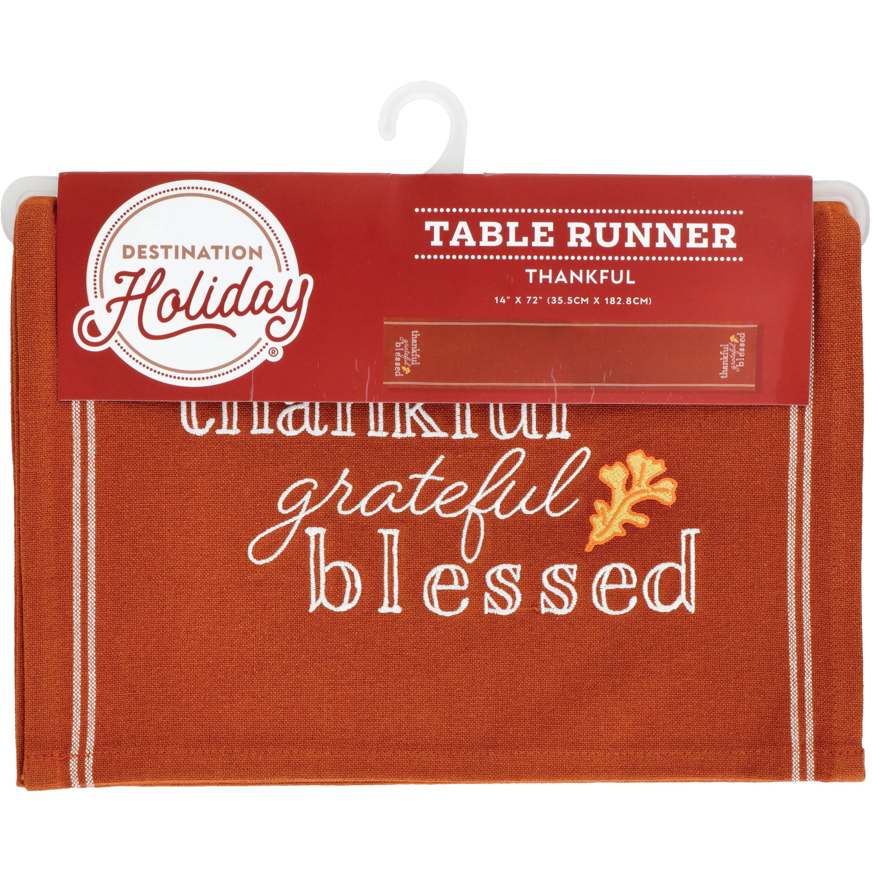 Destination Holiday Thanksgiving Thankful Leaf Table Runner - Shop ...