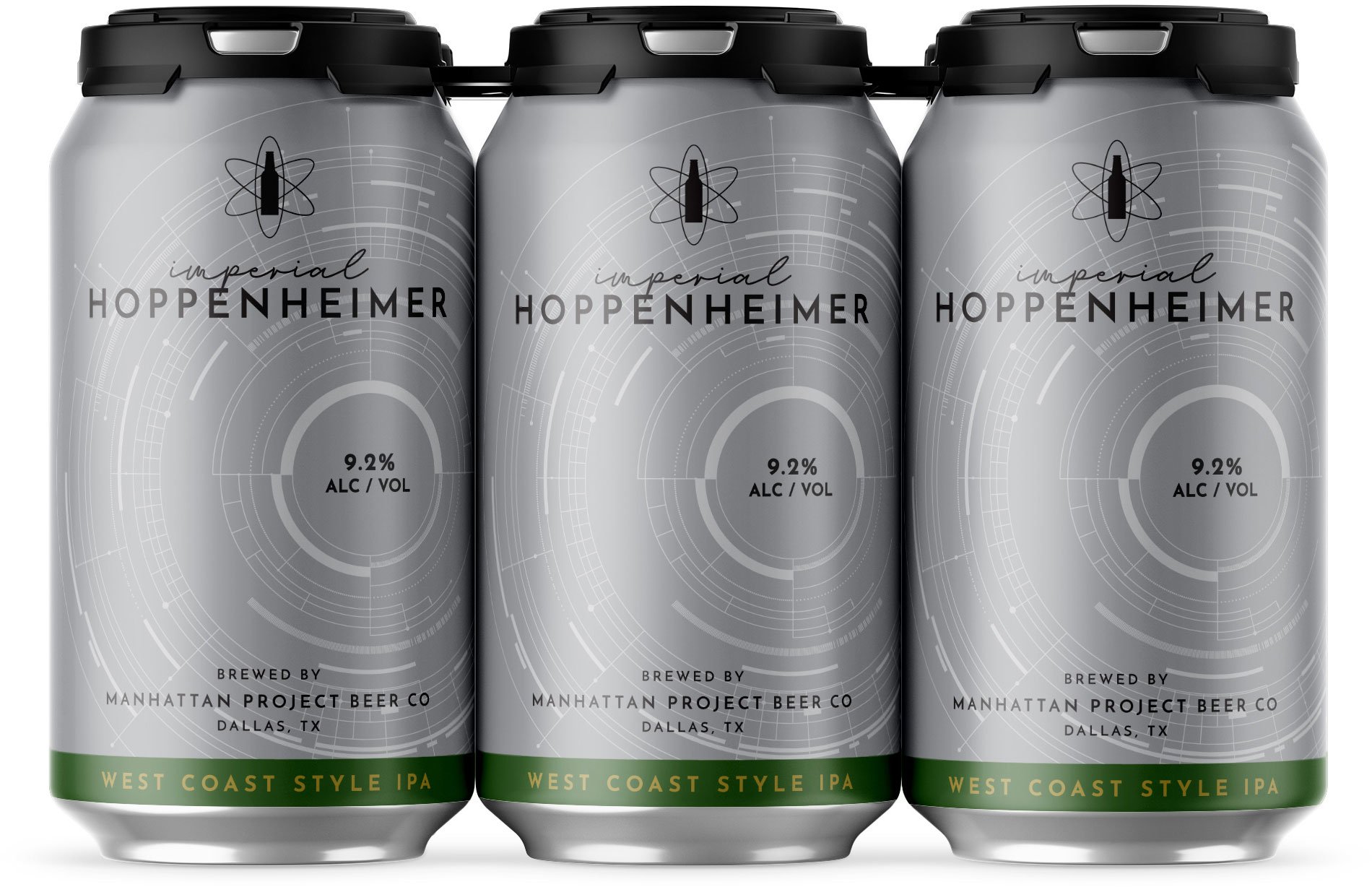 Manhattan Project Imperial Hoppenheimer West Coast Style IPA 6 pk Cans ...
