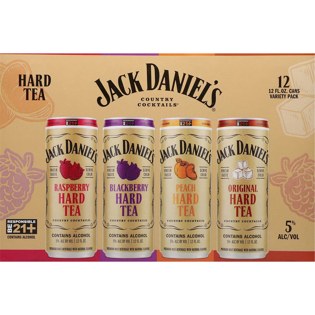 Jack Daniel's Hard Tea Country Cocktails Variety 12 pk Cans - Shop Malt ...