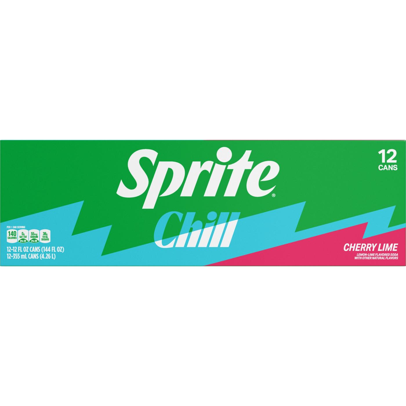 Sprite Chill Cherry Lime, 12 pk Cans - Shop Soda at H-E-B