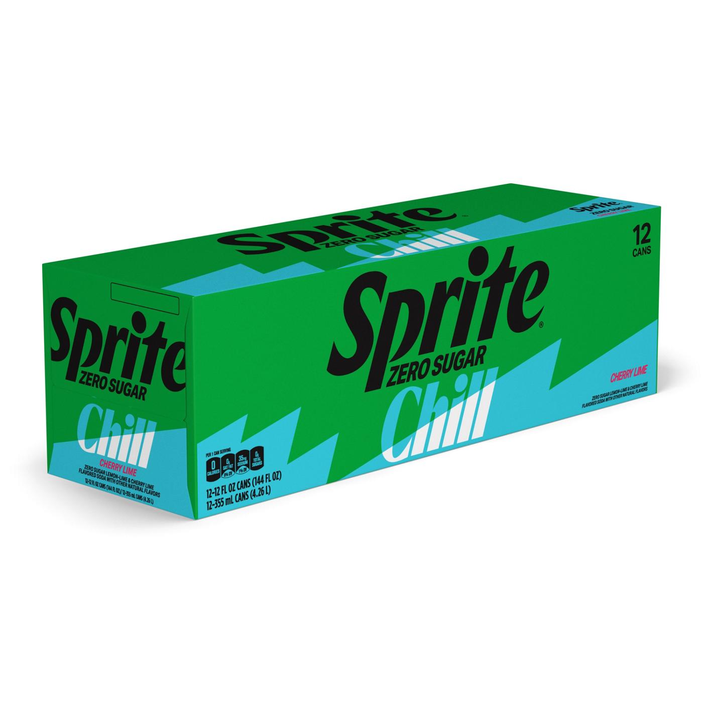 Sprite Chill Zero Cherry Lime, 12 pk Cans - Shop Soda at H-E-B