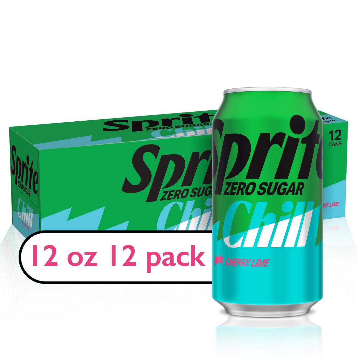 Sprite Chill Zero Cherry Lime, 12 pk Cans - Shop Soda at H-E-B