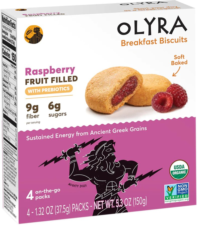 Olyra Raspberry Fruit Filled Breakfast Biscuits 2 Count Packs - Shop ...