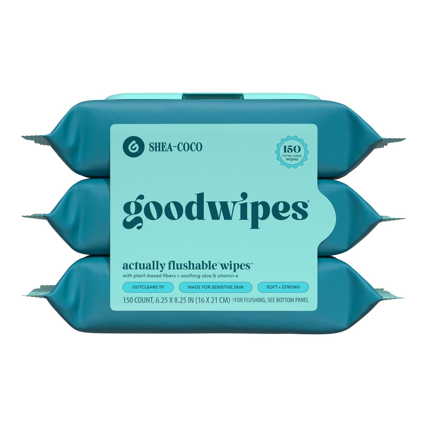 Goodwipes Flushable Wipes - Shea Coco, 3 pk - Shop Toilet paper at H-E-B