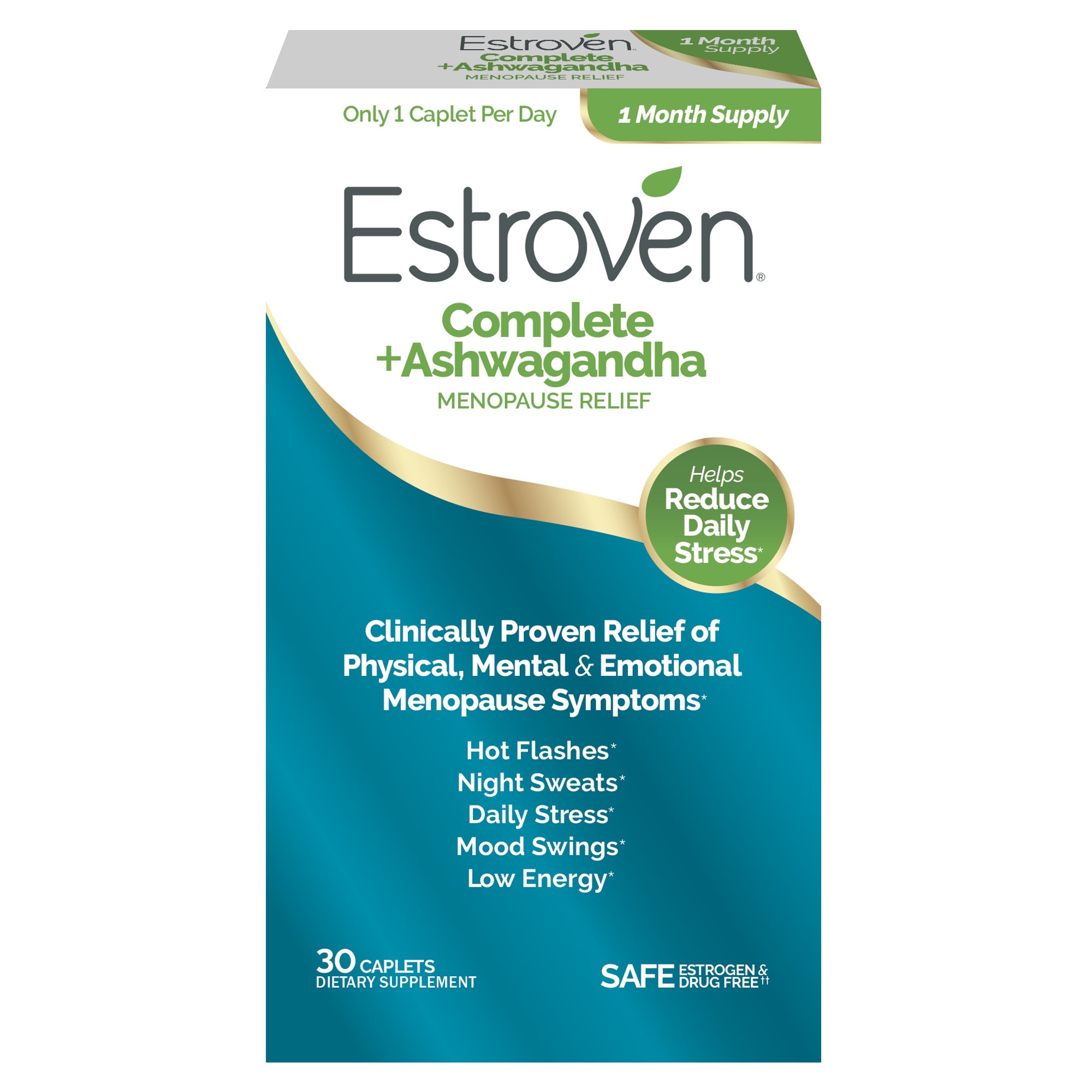 Estroven Complete + Ashwagandha Menopause Relief Caplets - Shop Herbs ...