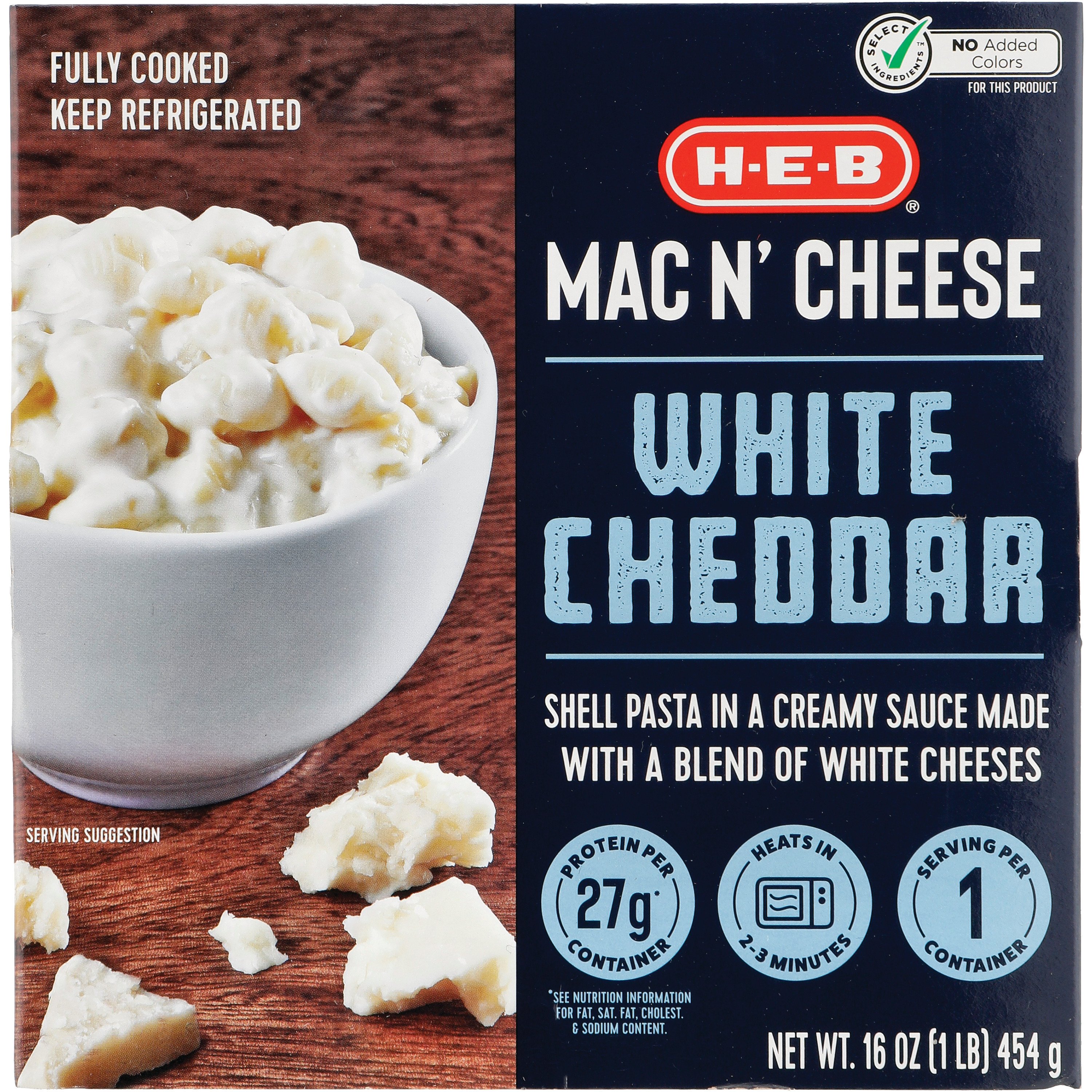 H-E-B Fully Cooked White Cheddar Mac n’ Cheese - Shop Entrees & sides ...