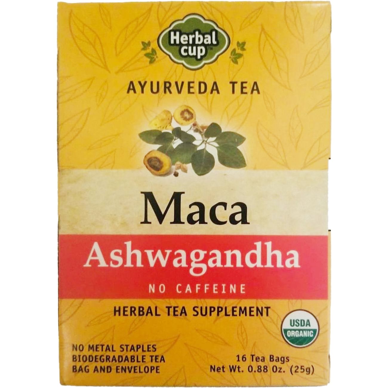 Herbal Cup Caffeine Free Herbal Tea Bags - Maca Ashwagandha - Shop Tea ...