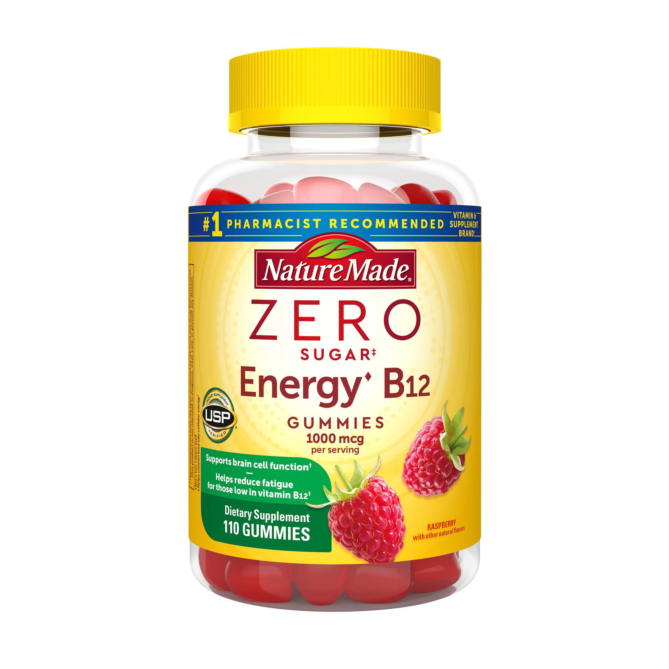 Nature Made Zero Sugar Energy B12 Gummies - Raspberry - Shop Vitamins A ...
