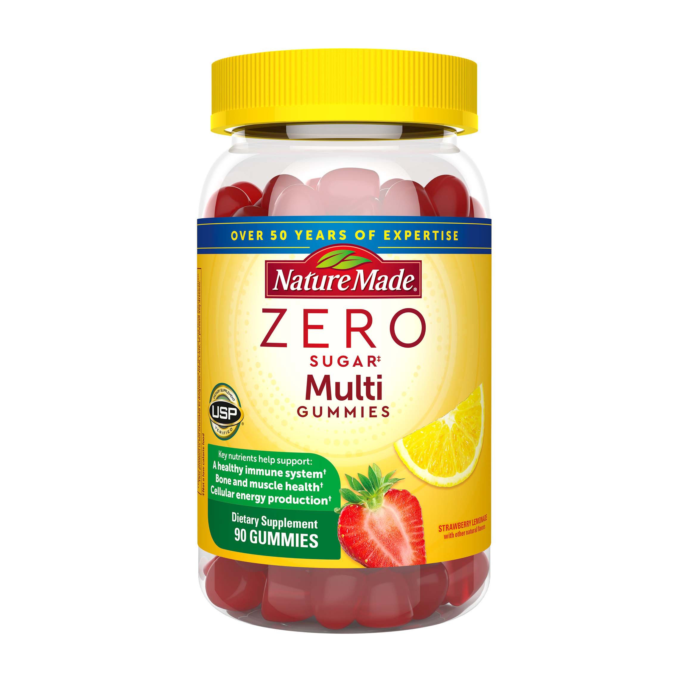 Nature Made Zero Sugar Multi Gummies - Strawberry Lemonade - Shop ...