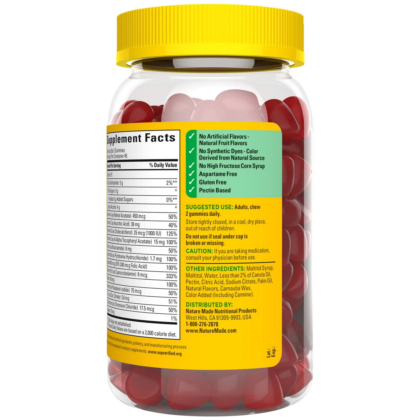Nature Made Zero Sugar Multi Gummies - Strawberry Lemonade - Shop ...