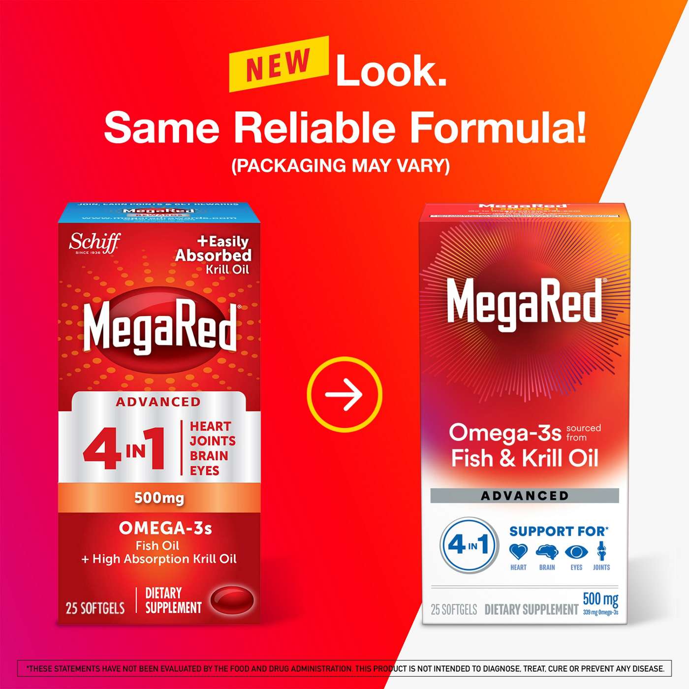 MegaRed Advanced 4 in 1 Omega-3s Fish & Krill Oil Softgels - Shop Diet ...