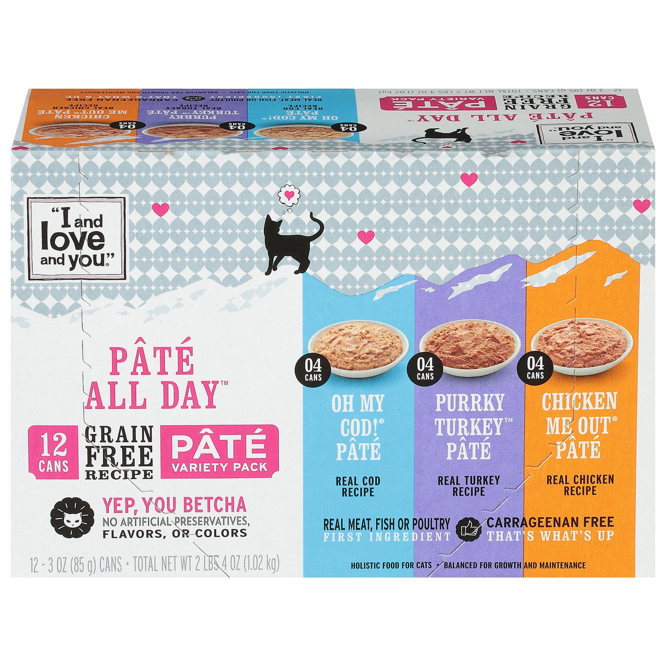 I and Love and You Grain Free Pate All Day Wet Cat Food Variety Pack ...