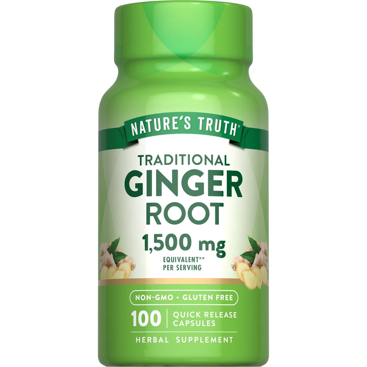 Nature's Truth Ginger Root 1500 mg Quick Release Capsules - Shop Herbs ...