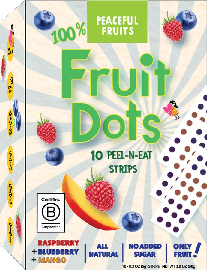 Peaceful Fruits Raspberry Blueberry Mango Fruit Dots, 10 pk | Central ...