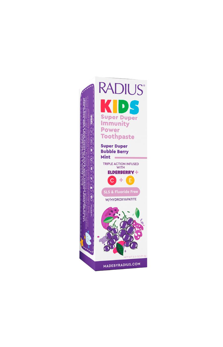 Radius Kids Immunity Power Toothpaste - Super Duper Bubble Berry Mint ...