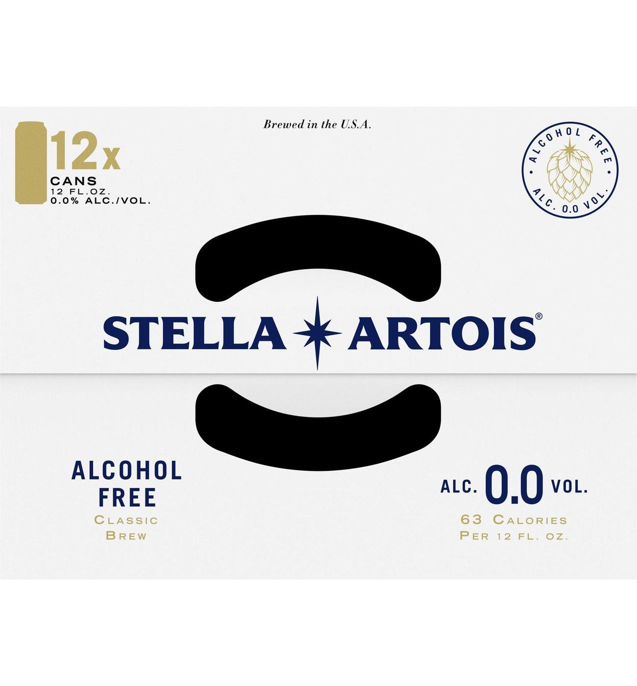 Stella Artois Non Alcoholic Classic Lager Beer 12 pk Cans - Shop Beer ...