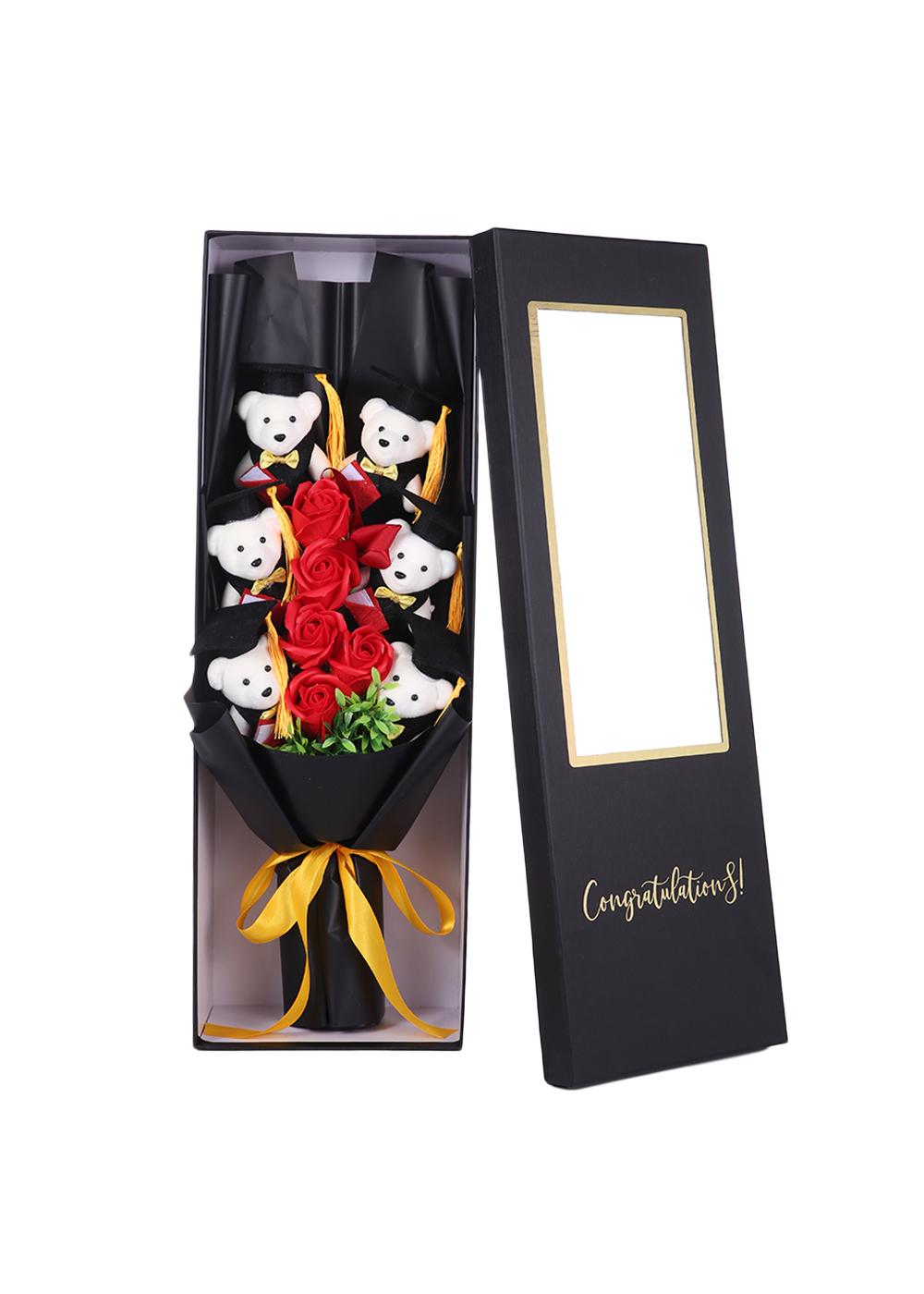BLOOMS by H-E-B Bears & Artificial Roses Floral Bouquet - Gold or ...