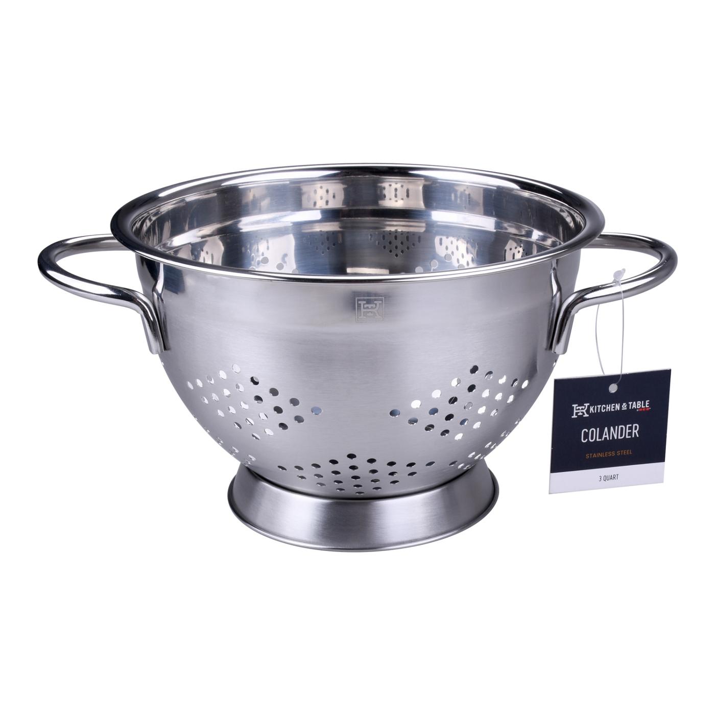 Kitchen & Table by H-E-B Stainless Steel Colander - Shop Utensils ...