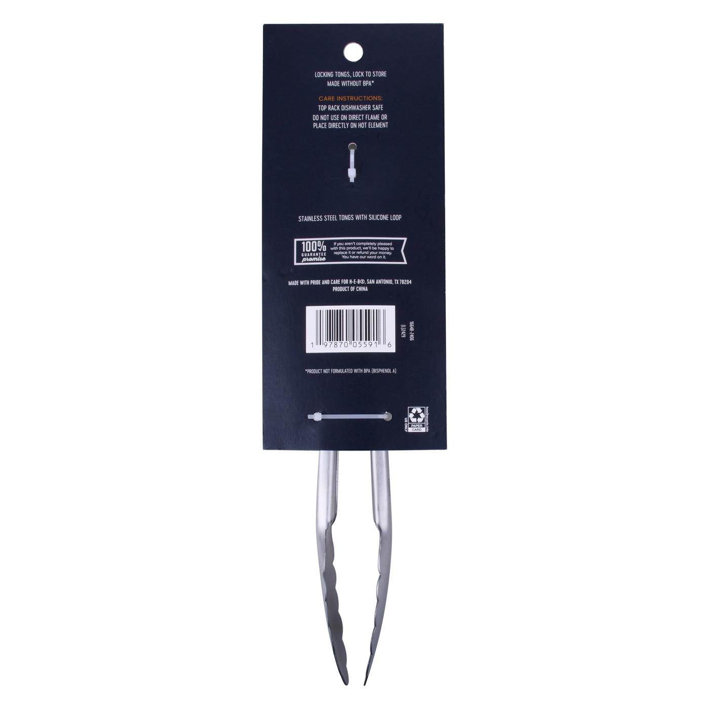 Kitchen & Table by H-E-B Stainless Steel Tongs - Shop Utensils ...