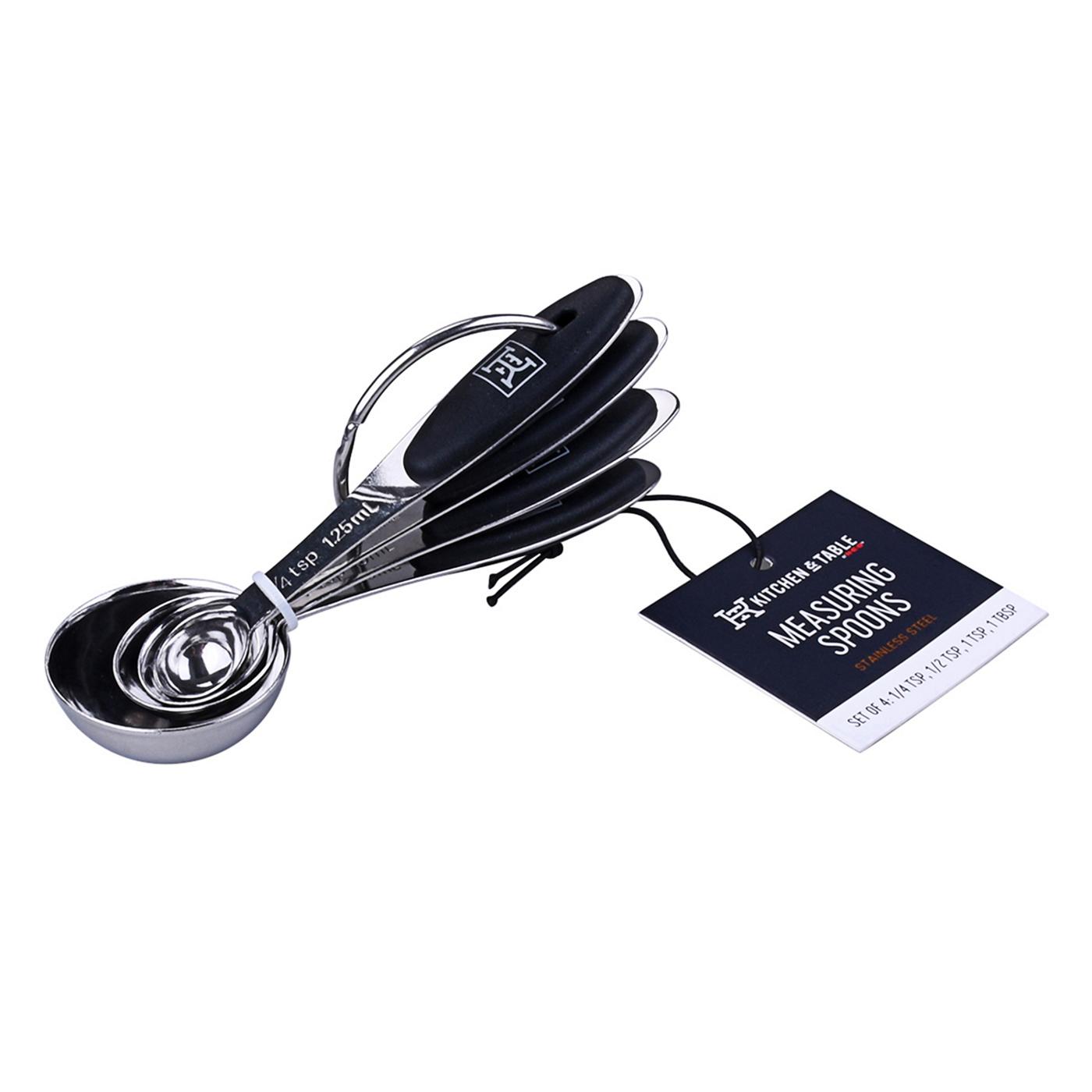 Kitchen & Table by H-E-B Stainless Steel Measuring Spoons - Shop ...