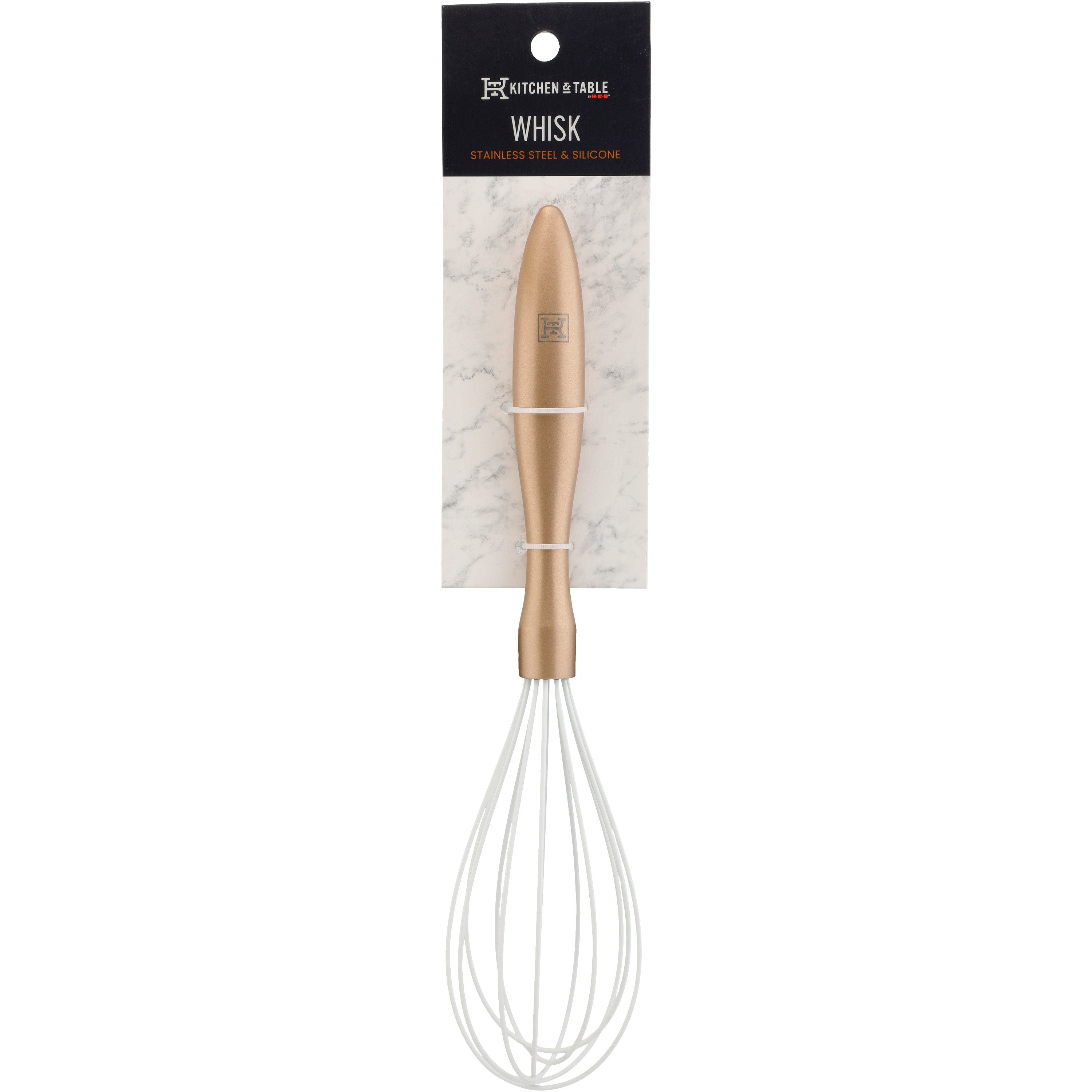 Kitchen & Table by H-E-B Stainless Steel & Silicone Whisk - Gold - Shop ...