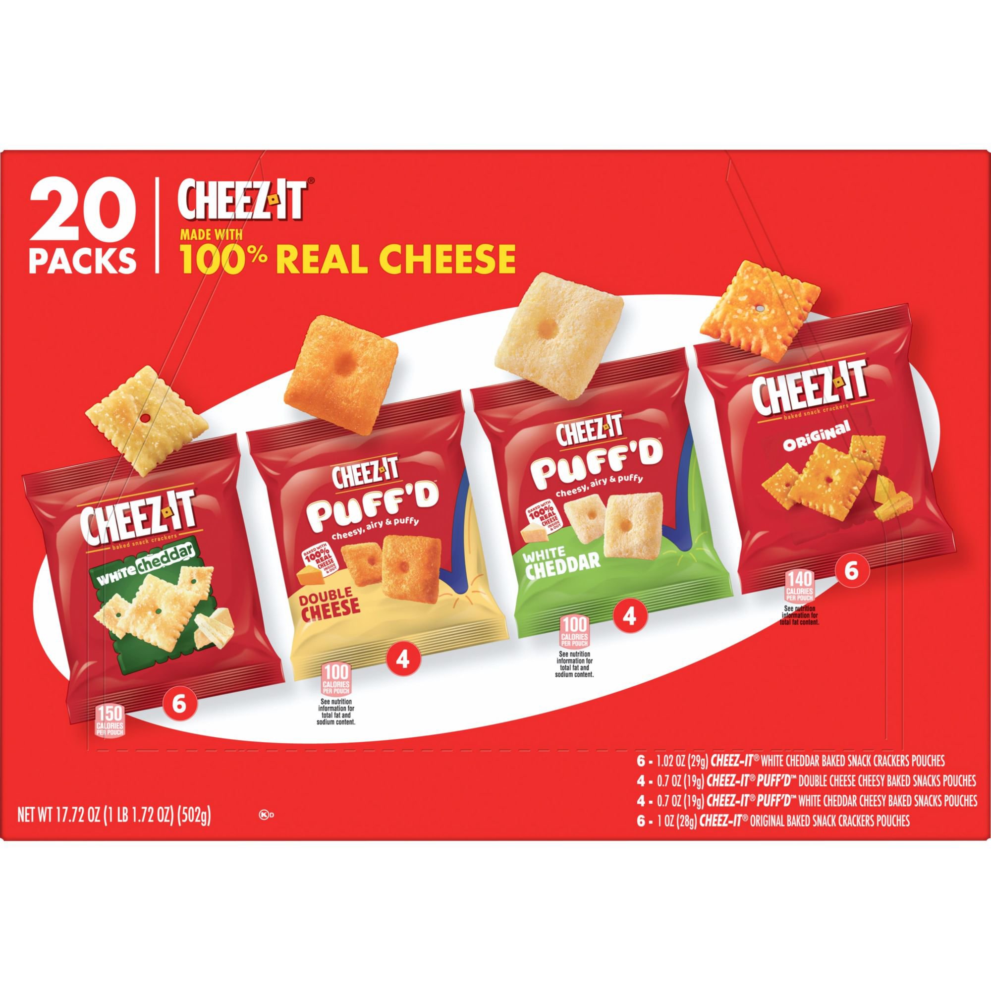 Cheez-It Variety Pack Cheese Crackers, 17.72 oz - Shop Crackers ...