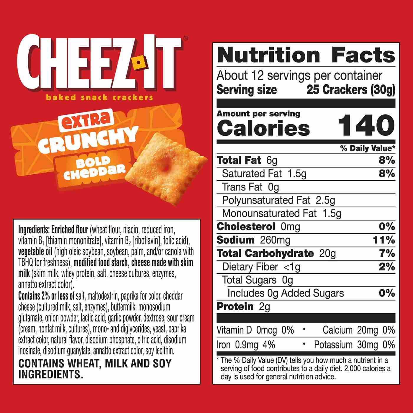 Cheez-It Bold Extra Crunchy Cheddar Cheese Crackers - Shop Crackers ...