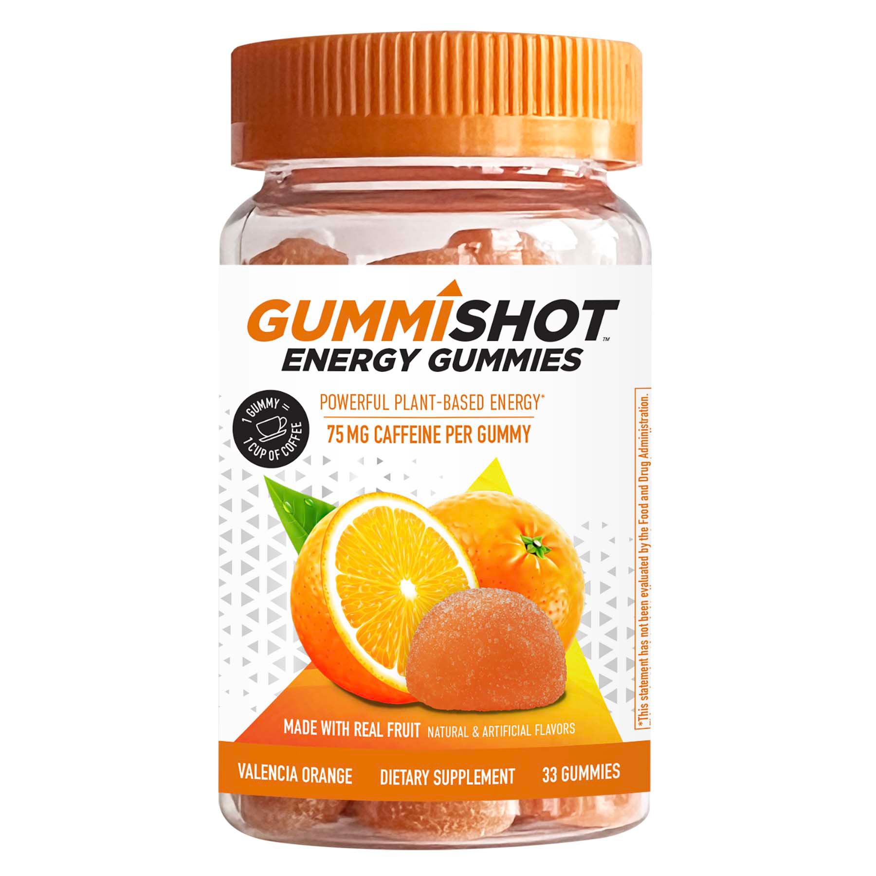 GummiShot Energy Gummies 75Mg Caffeine - Valencia Orange - Shop Sports ...