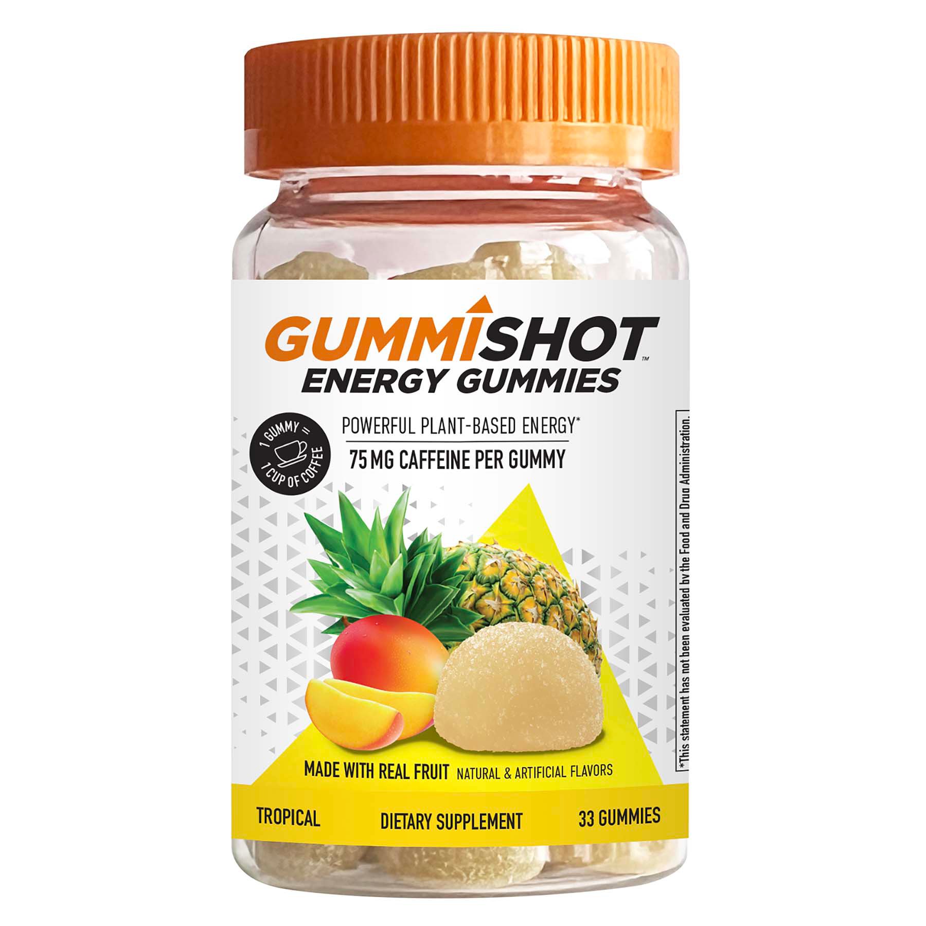 GummiShot Energy Gummies 75Mg Caffeine - Tropical - Shop Sports ...