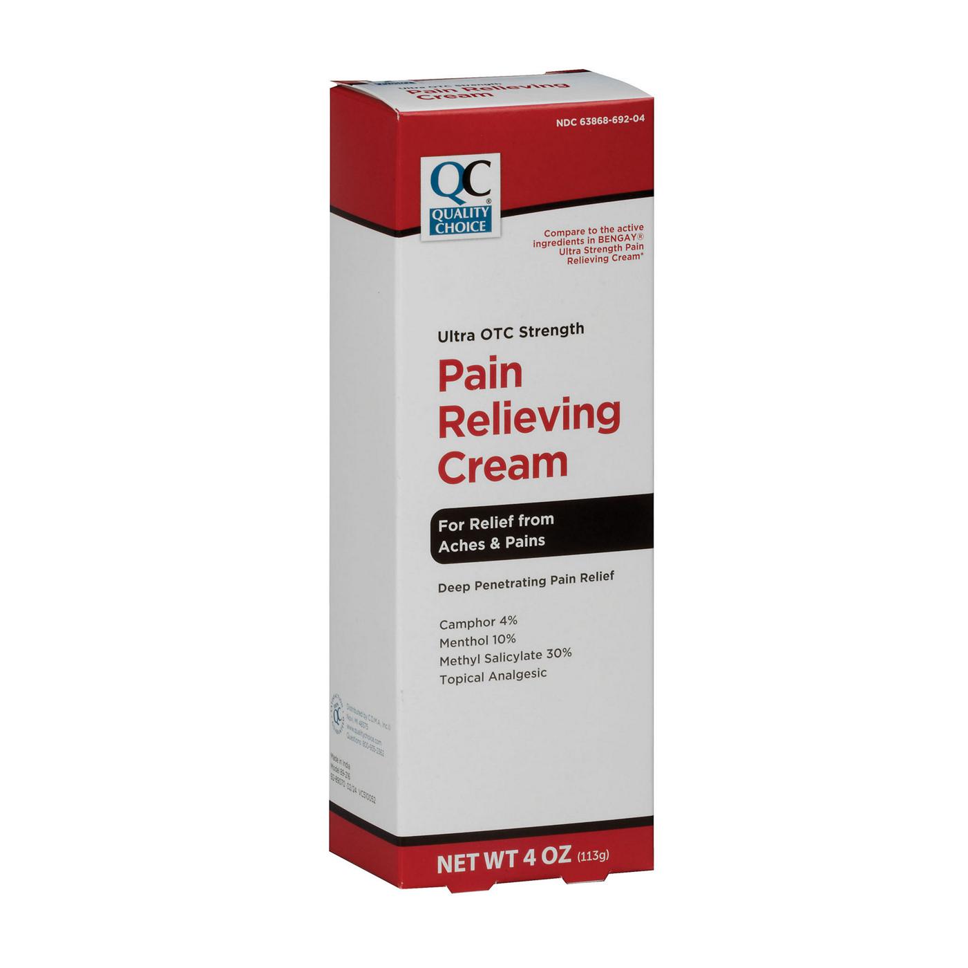 Quality Choice Ultra Strength Pain Relieving Cream - Shop Muscle ...