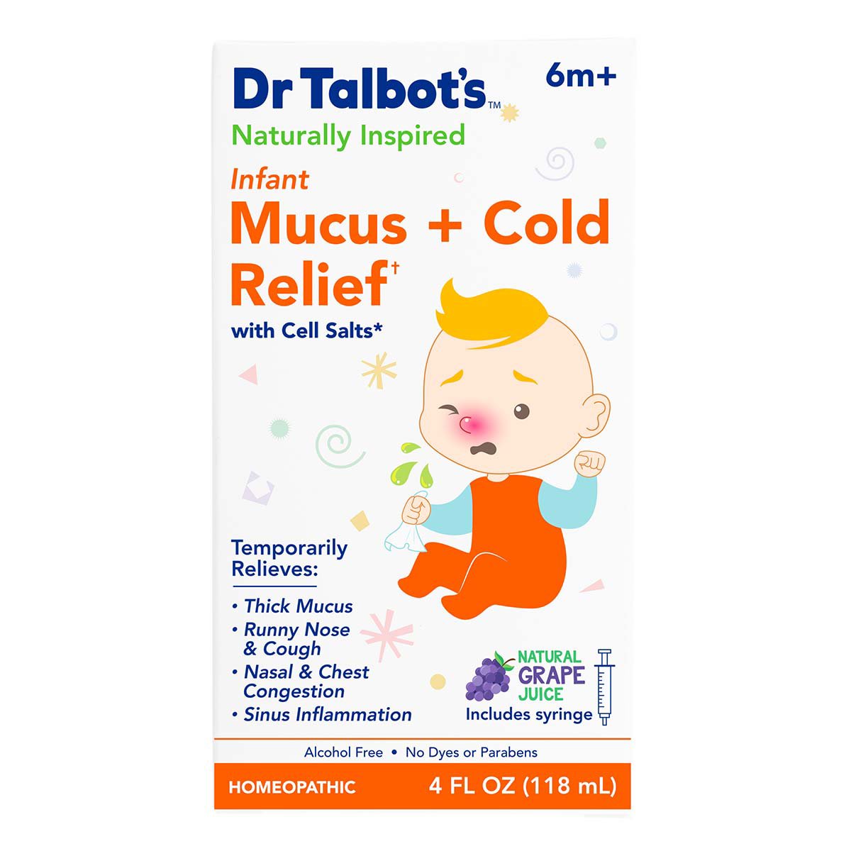 Dr. Talbot's Infant Mucus + Cold Relief - Natural Grape Juice - Shop ...