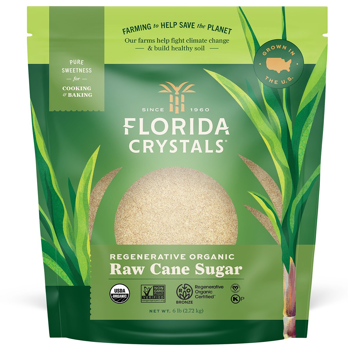 Florida Crystals Regenerative Organic Raw Cane Sugar - Shop Sugar at H-E-B