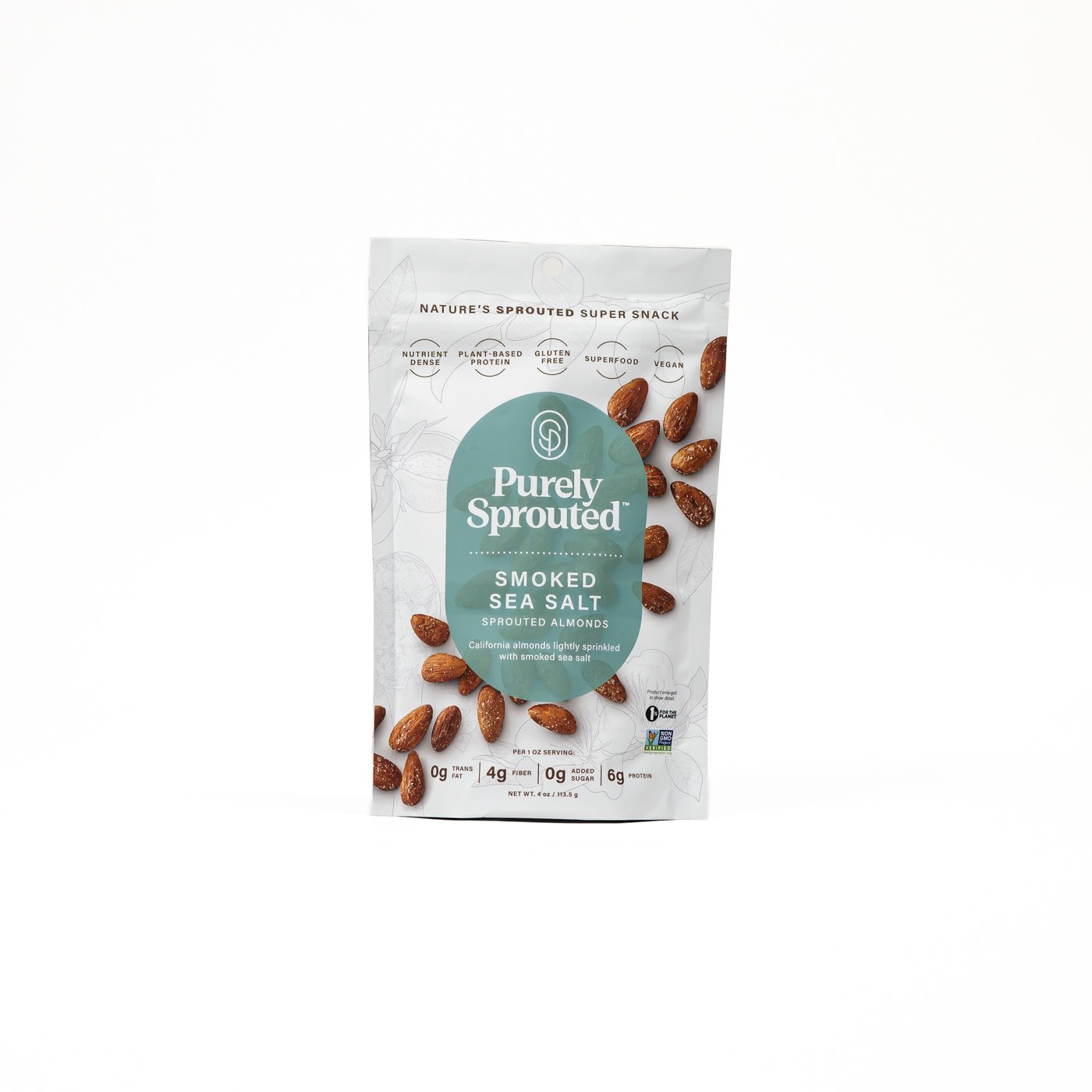 Purely Sprouted Purely Sprouted Almonds Smoked Sea Salt - Shop Nuts ...