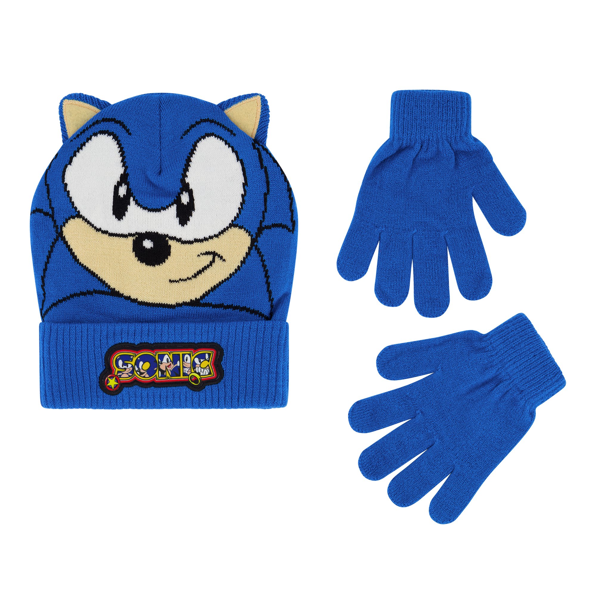 Sonic the Hedgehog Kids Cuff Beanie & Gloves Set - Shop Hats at H-E-B
