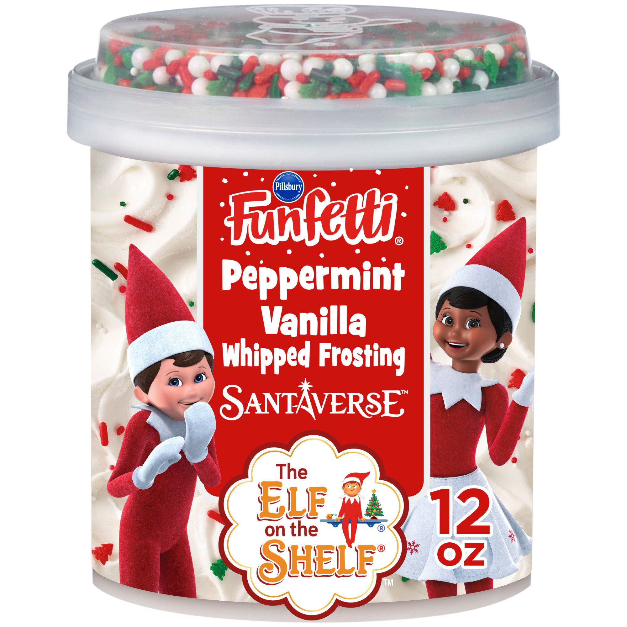 Pillsbury Funfetti The Elf on the Shelf Peppermint Vanilla Whipped ...