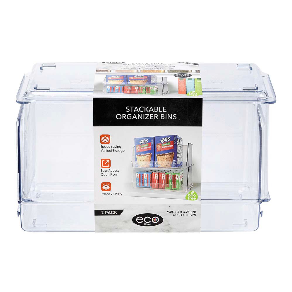 Eco Home Stackable Organizer Bins, 2 Pk - Shop Sink & kitchen ...