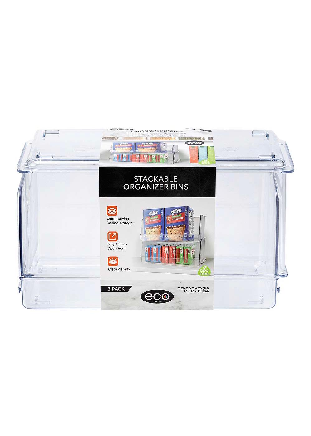 Eco Home Stackable Organizer Bins, 2 Pk - Shop Sink & kitchen ...