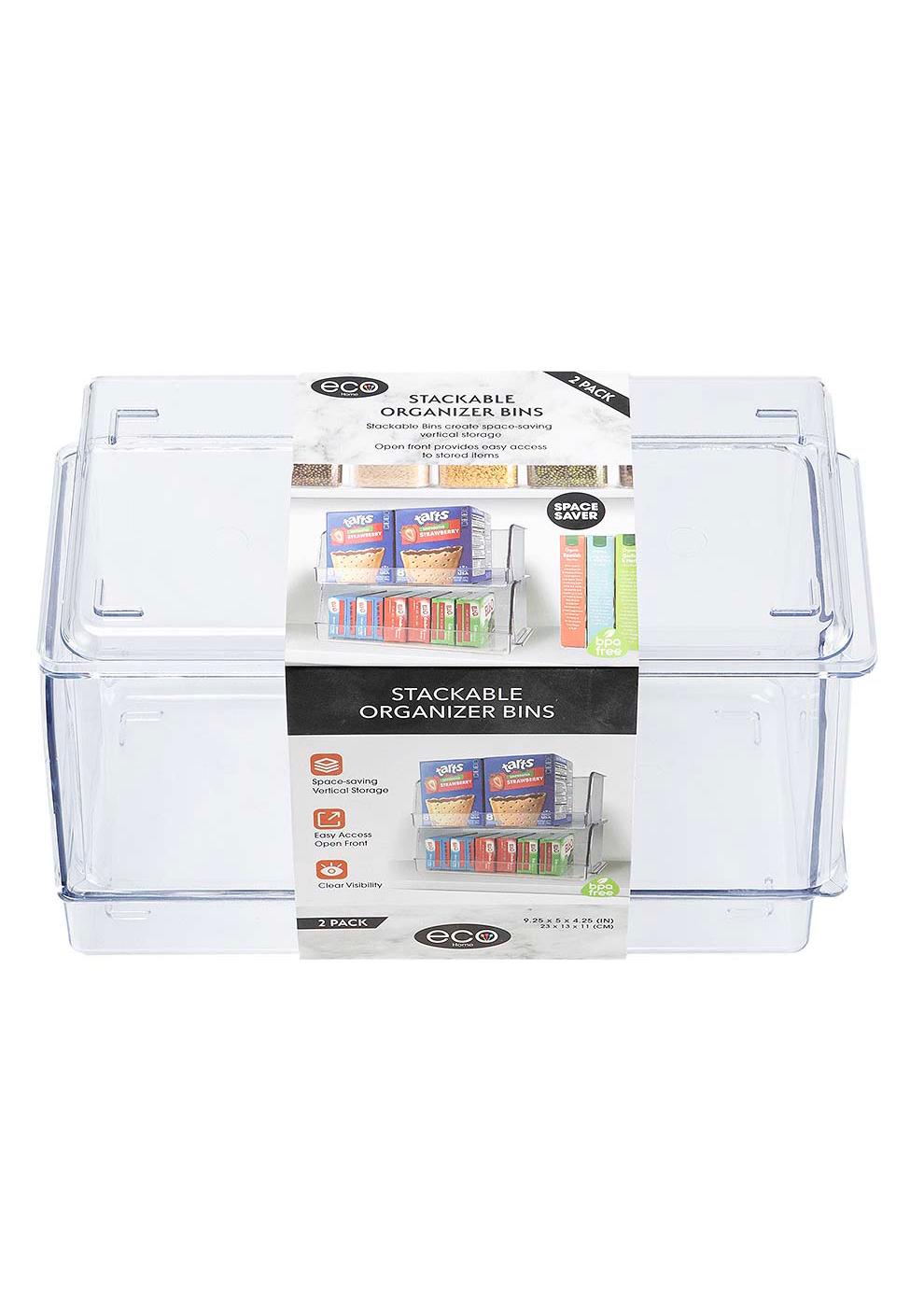 Eco Home Stackable Organizer Bins, 2 Pk - Shop Sink & kitchen ...
