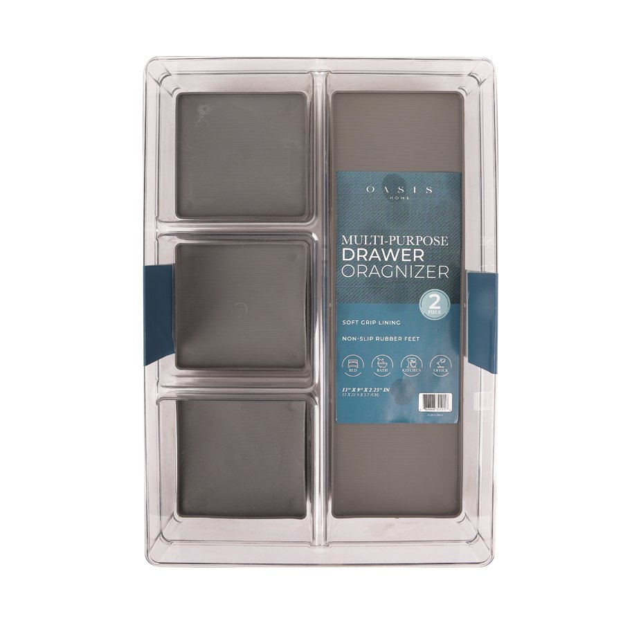 Oasis Home Multi-Purpose Drawer Organizers, 2 Pk - Shop Storage bins at ...