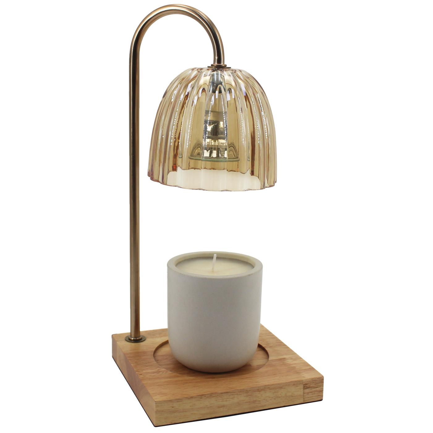 Haven + Key Candle Warmer - Gold with Wood Base - Shop Diffusers at H-E-B