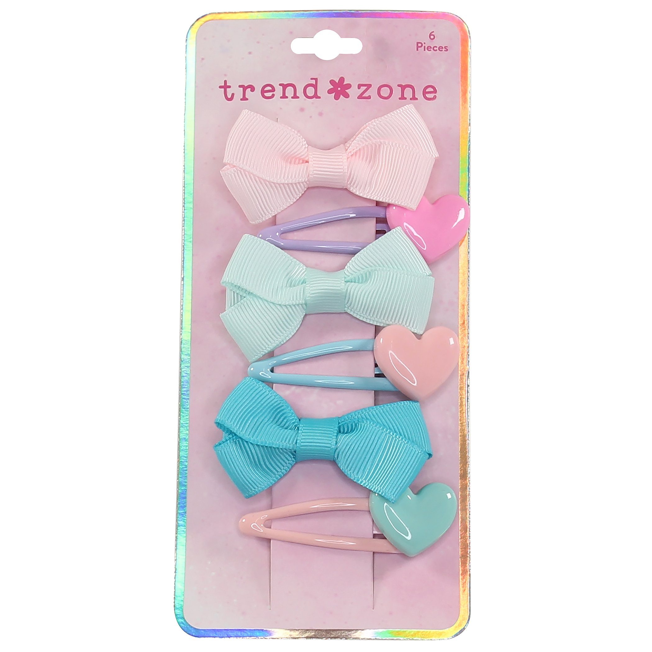 Trend Zone Assorted Bows & Heart Motif Snap Clips - Shop Hair ...