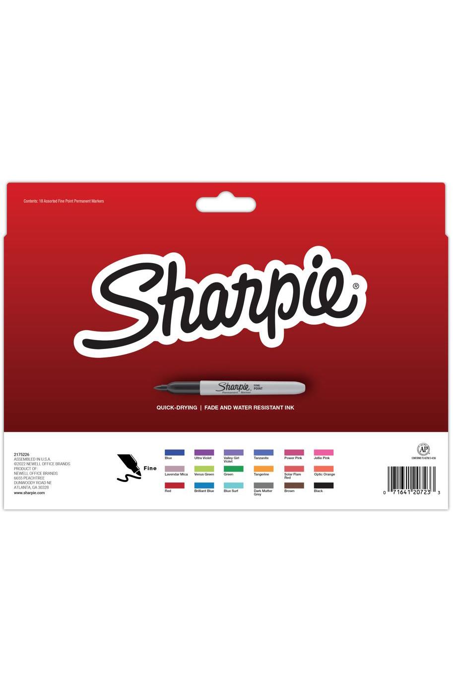 Sharpie Special Edition Fine Tip Permanent Markers - Assorted Ink ...