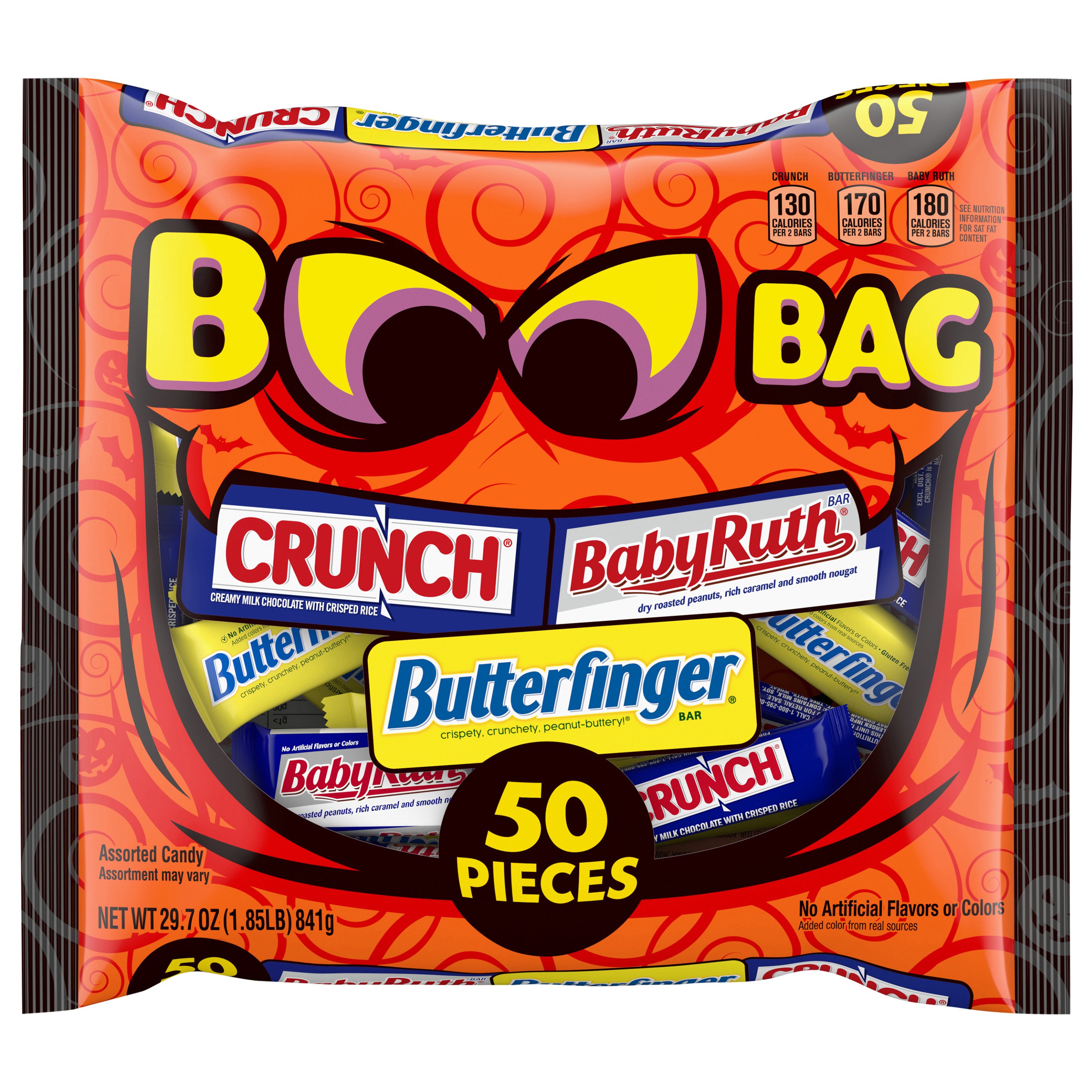 Crunch, Butterfinger, & Baby Ruth Assorted Chocolate Halloween Candy ...