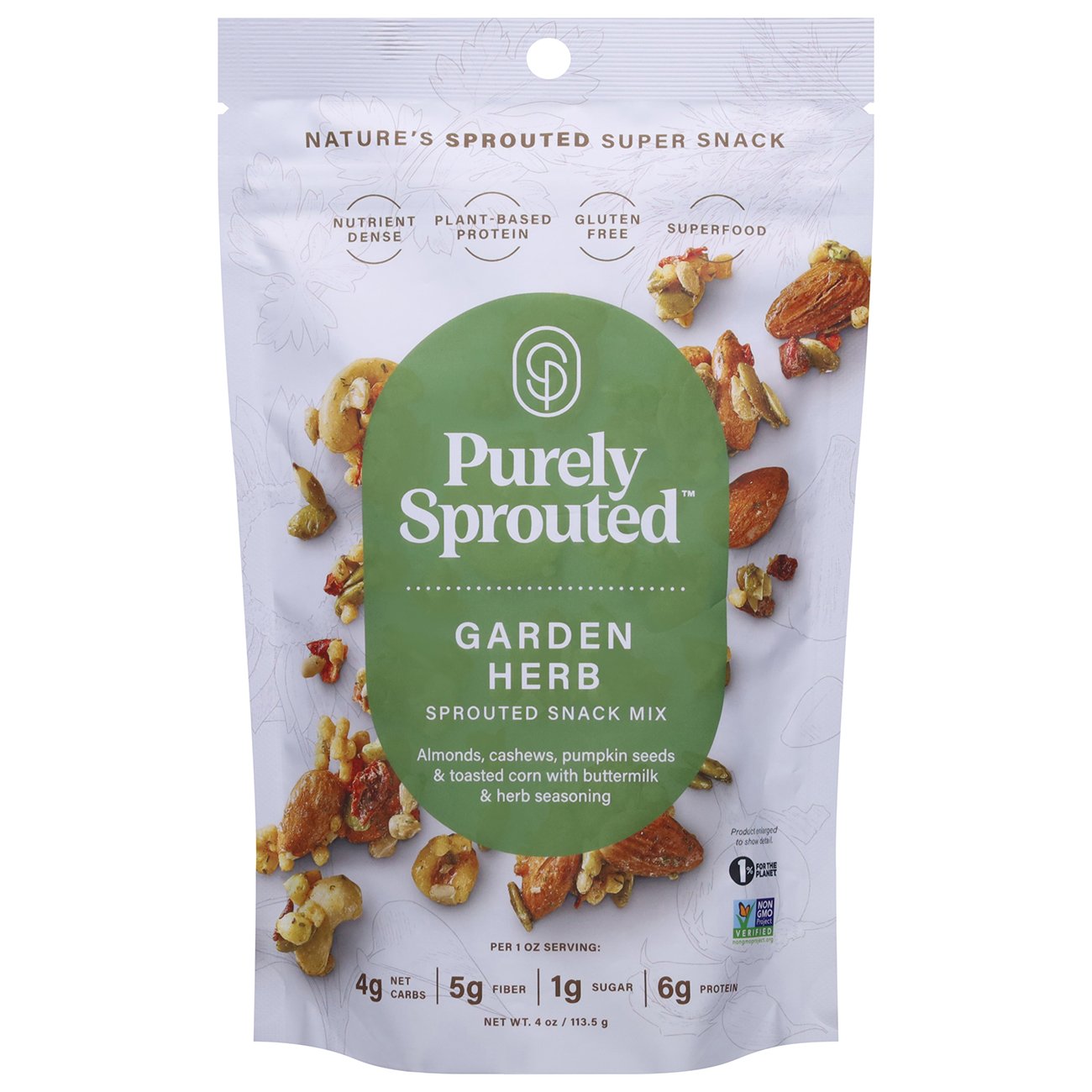 Purely Sprouted Purely Sprouted Snack Mix Garden Herb - Shop Trail Mix ...