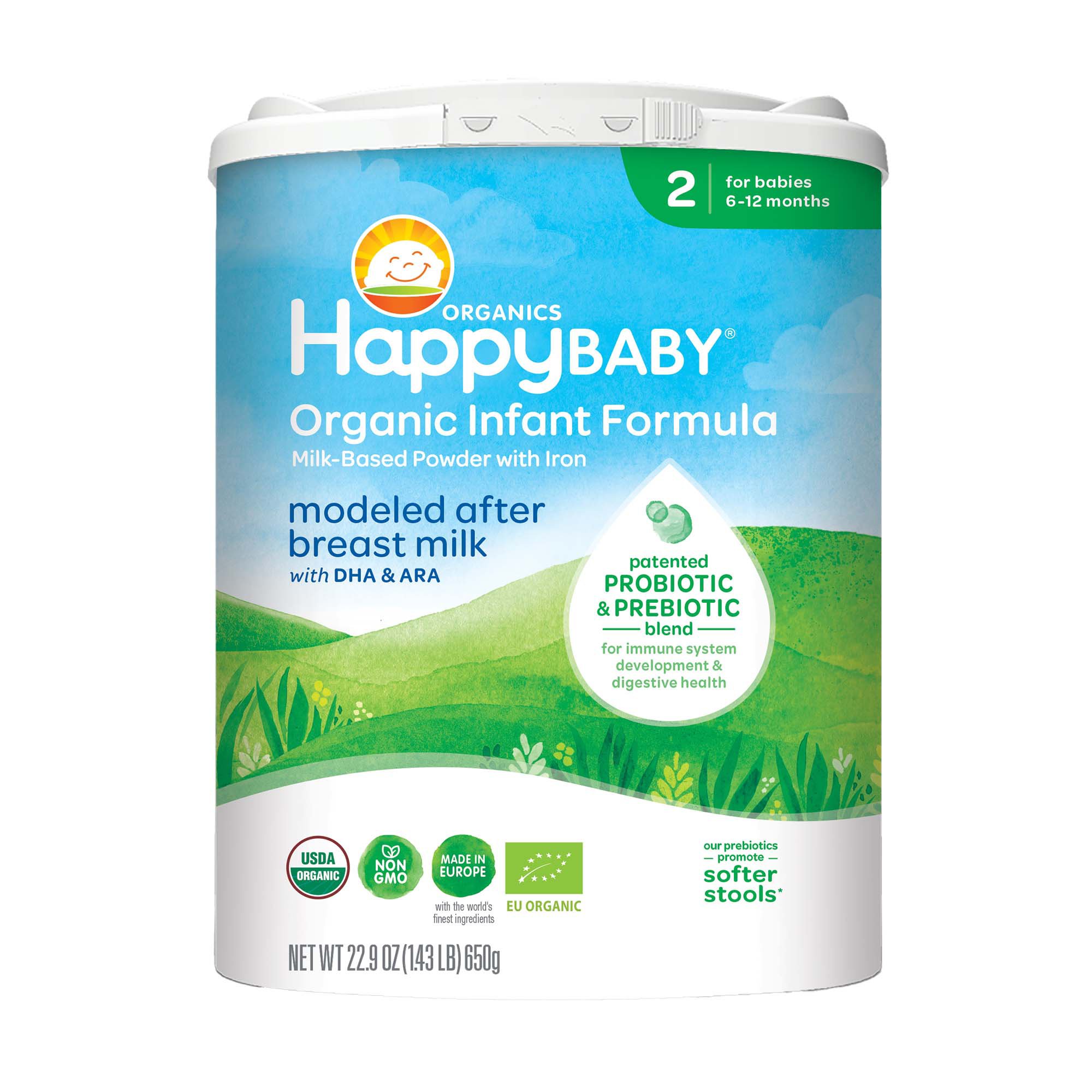 Happy Baby Organic Milk-Based Powder Infant Formula with Iron - Stage 2 - Shop Formula at H-E-B