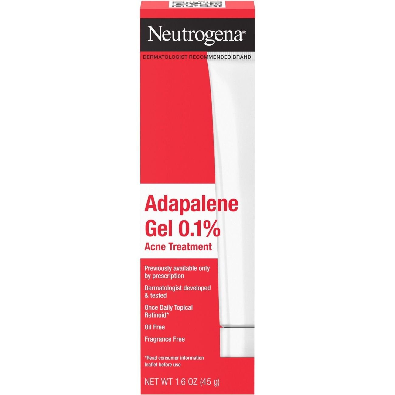 Neutrogena Adapalene Gel Acne Treatment with 0.1% Adapalene - Shop ...